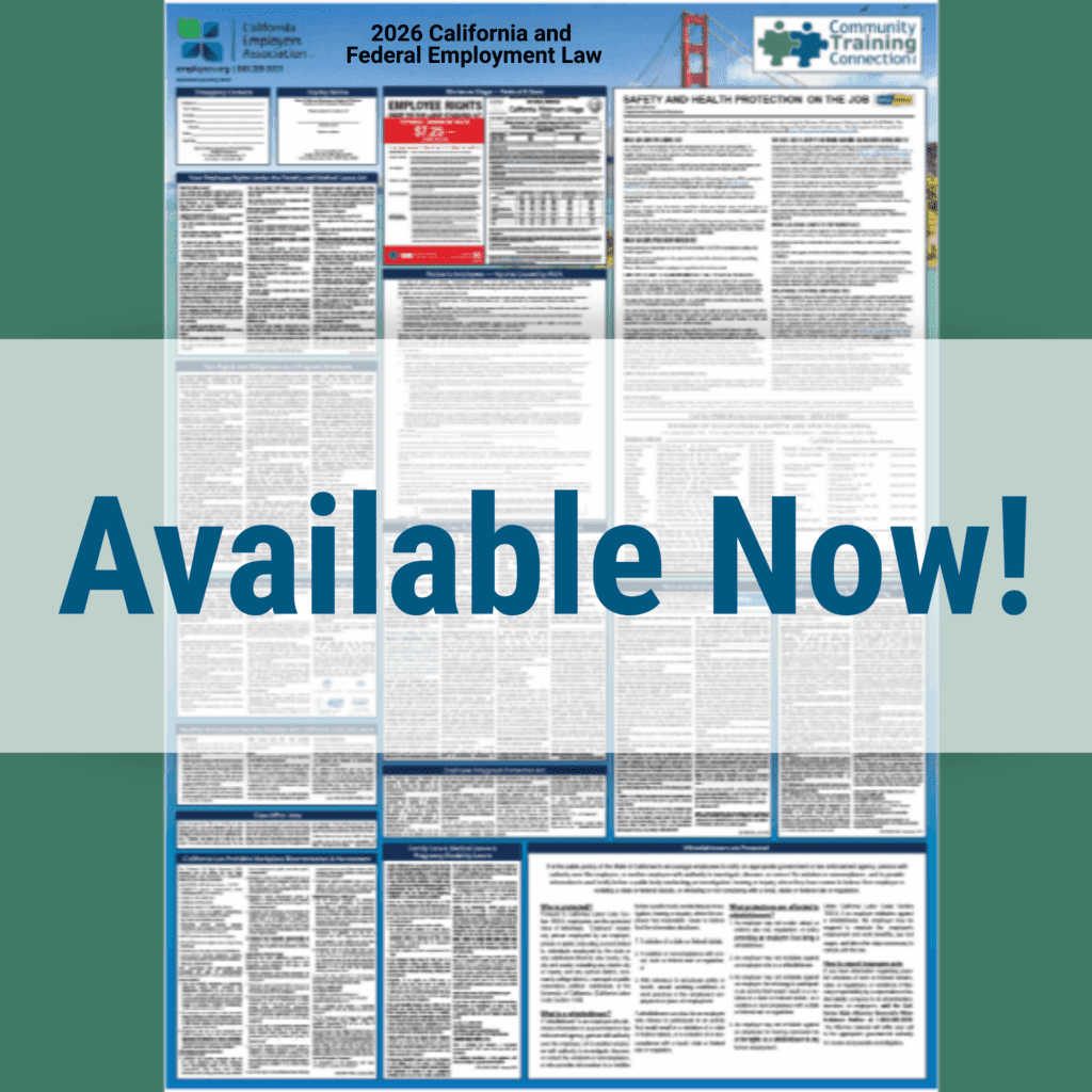Federal and California Employment Posters - 2026
